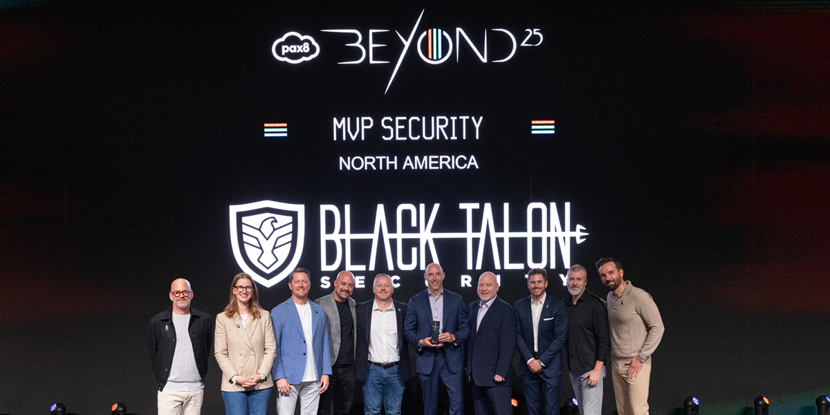 Black Talon Celebrates Winning Pax8 Beyond Award for MVP Security ...